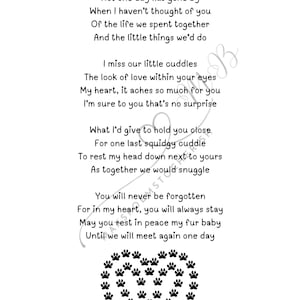 Pet Loss Poem: Rainbow Bridge Keepsake (digital Download) - Etsy
