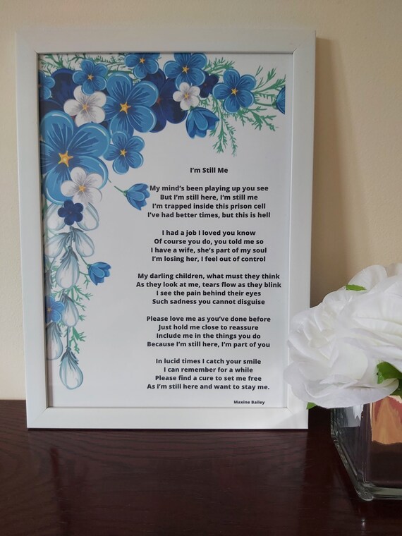 Alzheimer's/dementia Poem I'm Still Me A4 Print on | Etsy