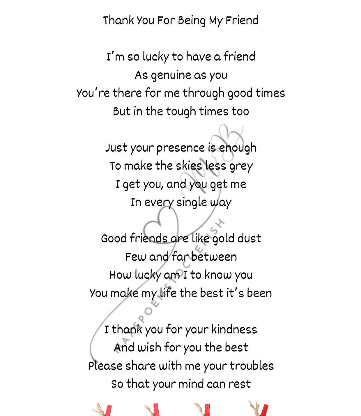 Thank You Poem For Friend