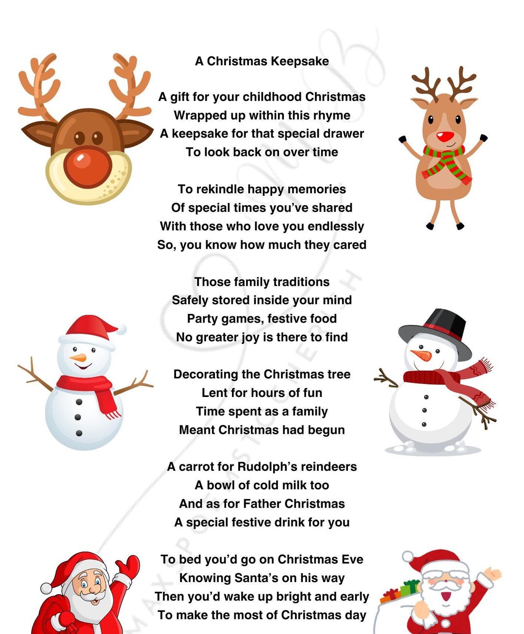 A Christmas Keepsake/poem/gift for Him/gift for Her/memory Box/gift for ...