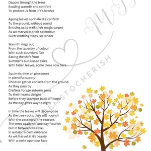 Autumn Poem Print: Seasonal Wall Art (digital Print) - Etsy