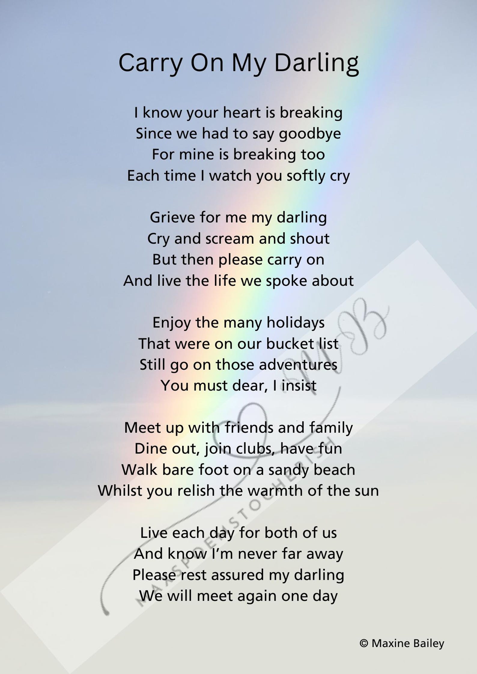 Forget-me-not Poem Print: Grief & Loss Remembrance (digital Download ...