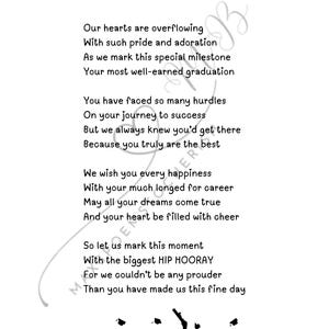Graduation Day Poem Print: Keepsake Gift (digital Download) - Etsy