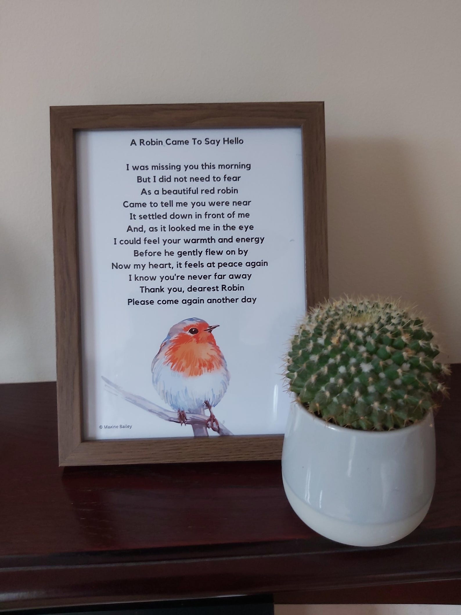 A Robin Came to Say Hello Poem - Grief/loss/mourning/remembering ...
