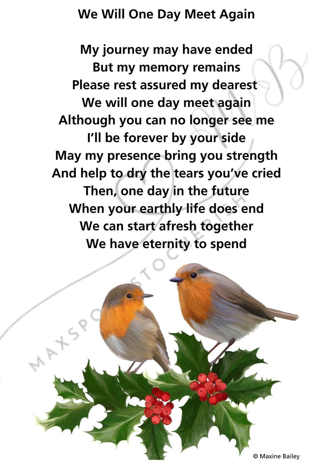 Bereavement Poem Print: Loss of Loved One Gift (digital Download) - Etsy