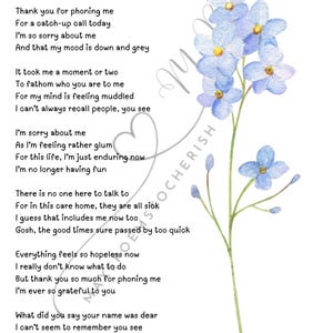 Dementia Poem Art Print: Alzheimer's Gift (digital Download) - Etsy ...