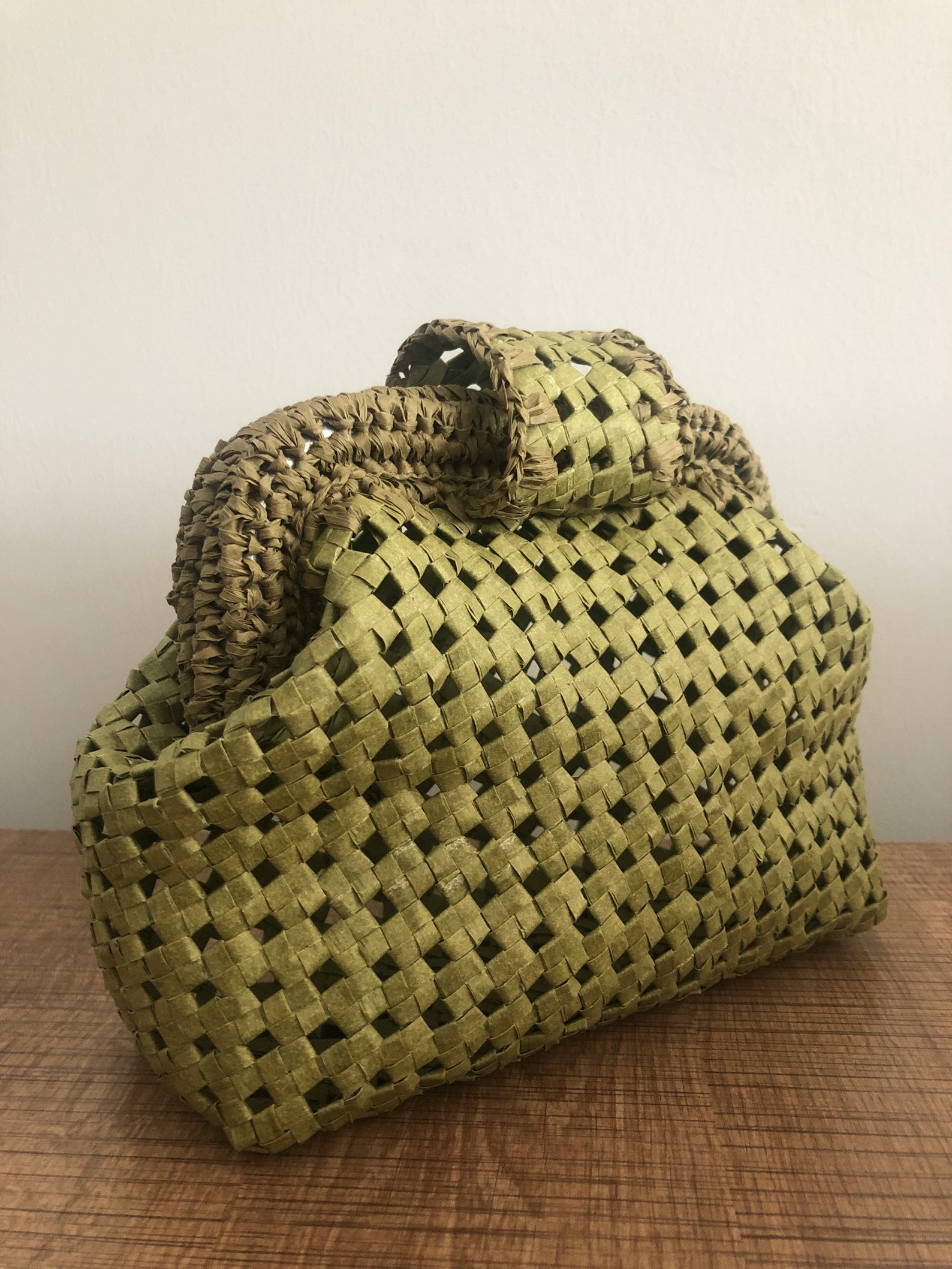 Rattan Raffia Woven Handbag Raffia Pouch Bagrattan Raffia - Etsy