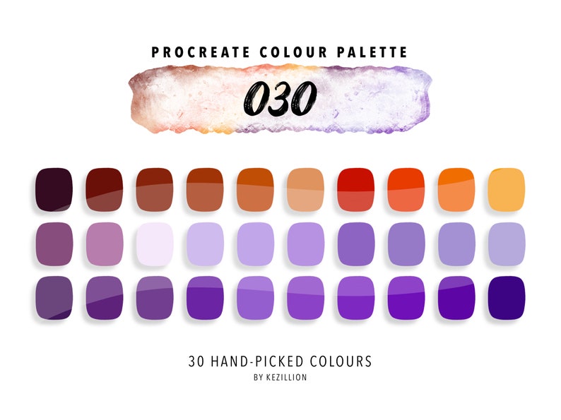 Procreate Colour Palette 030 | Digital Download | Swatches - Etsy