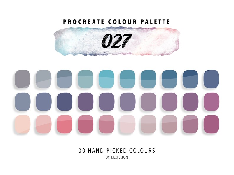 Procreate Colour Palette 027 | Digital Download | Swatches - Etsy
