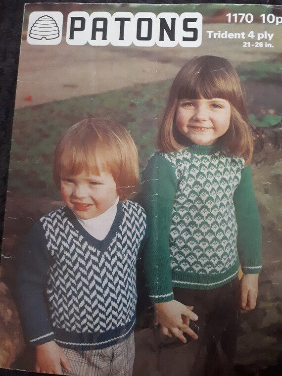 Original Vintage Knitting Pattern - Etsy