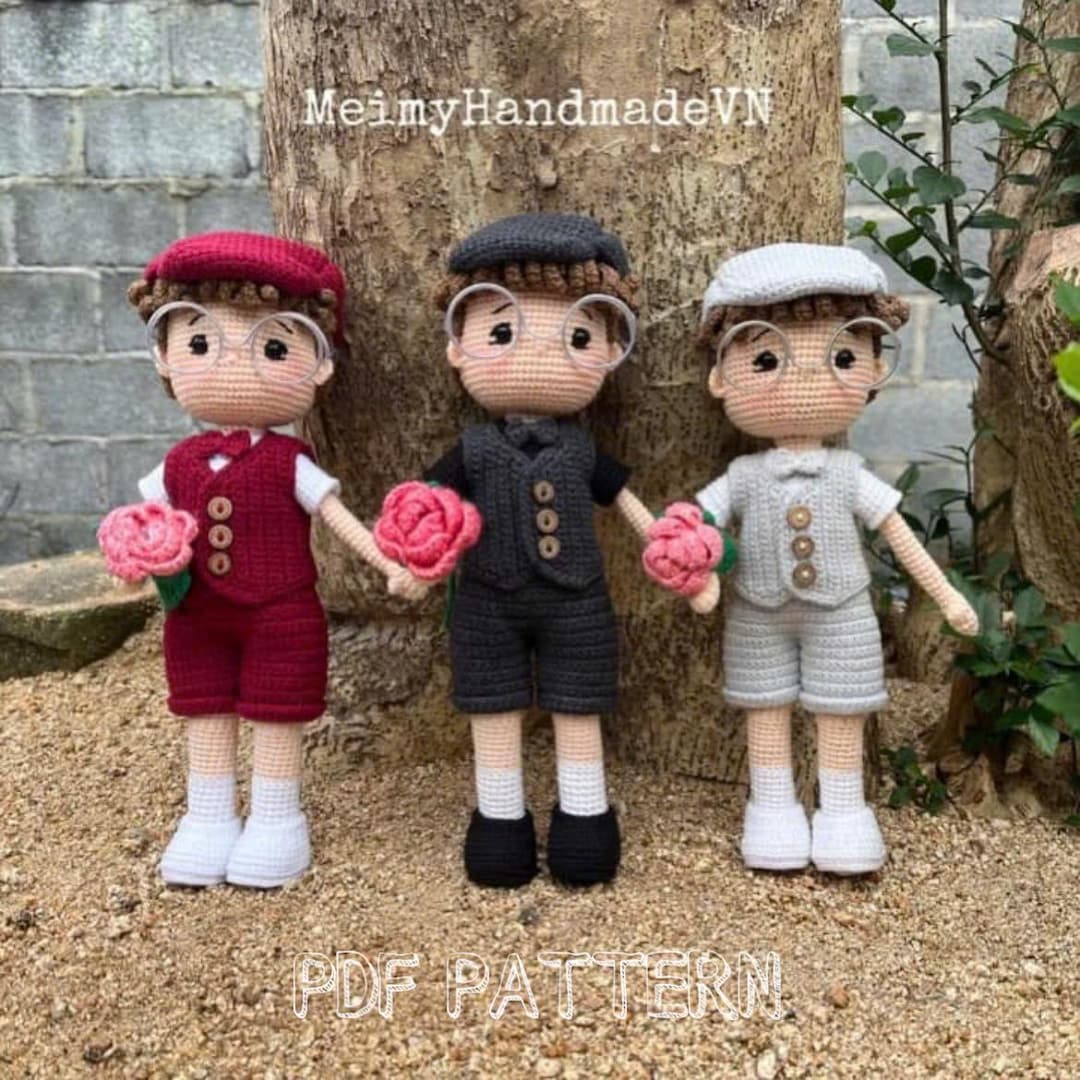 Tony Crochet Doll Pattern, Boy Doll, Amigurumi Doll Pattern, Bridesmaid ...