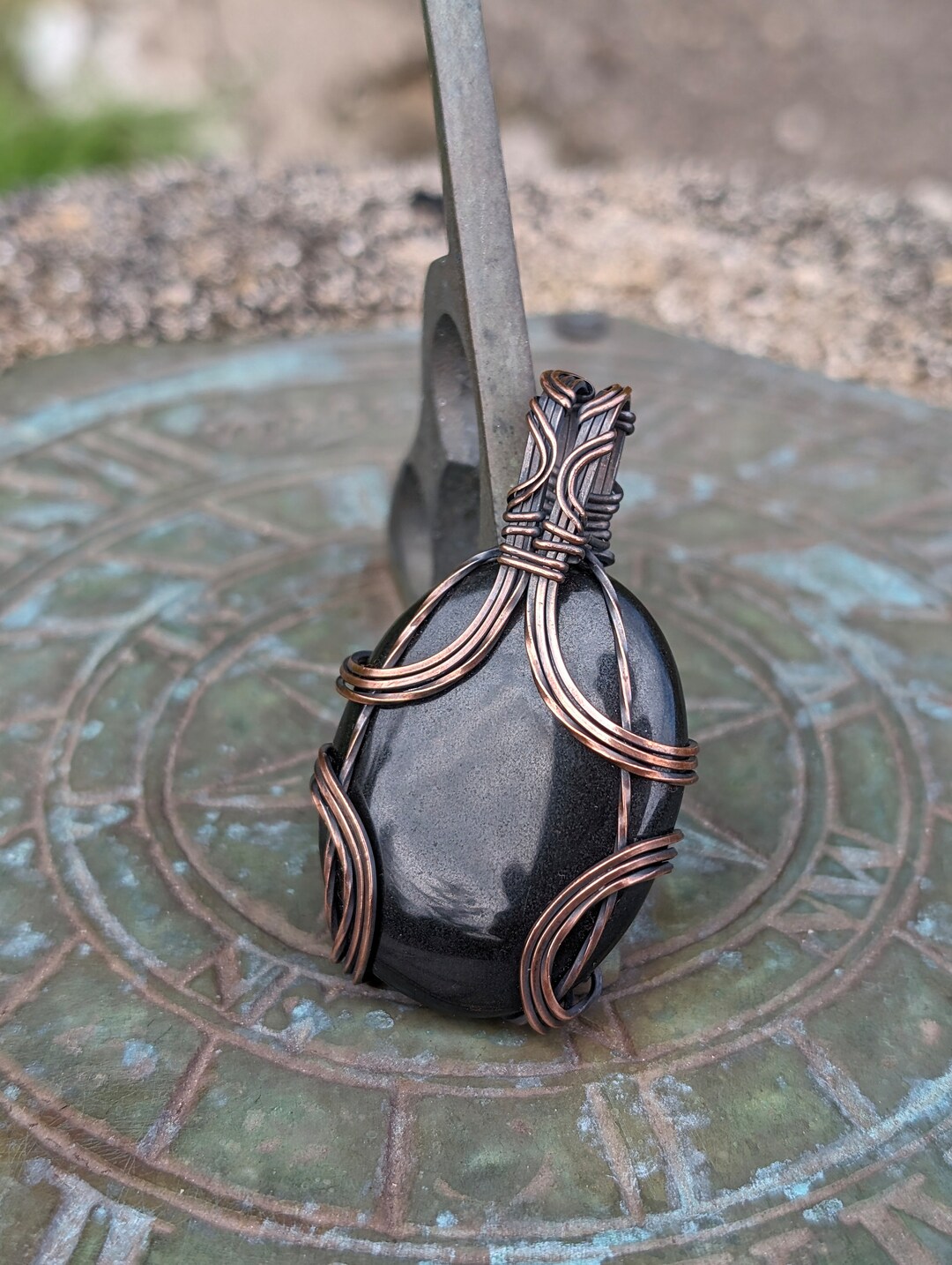 Galaxite Copper Wire Wrapped Pendant Cosmos Alien Night Astral Aura ...