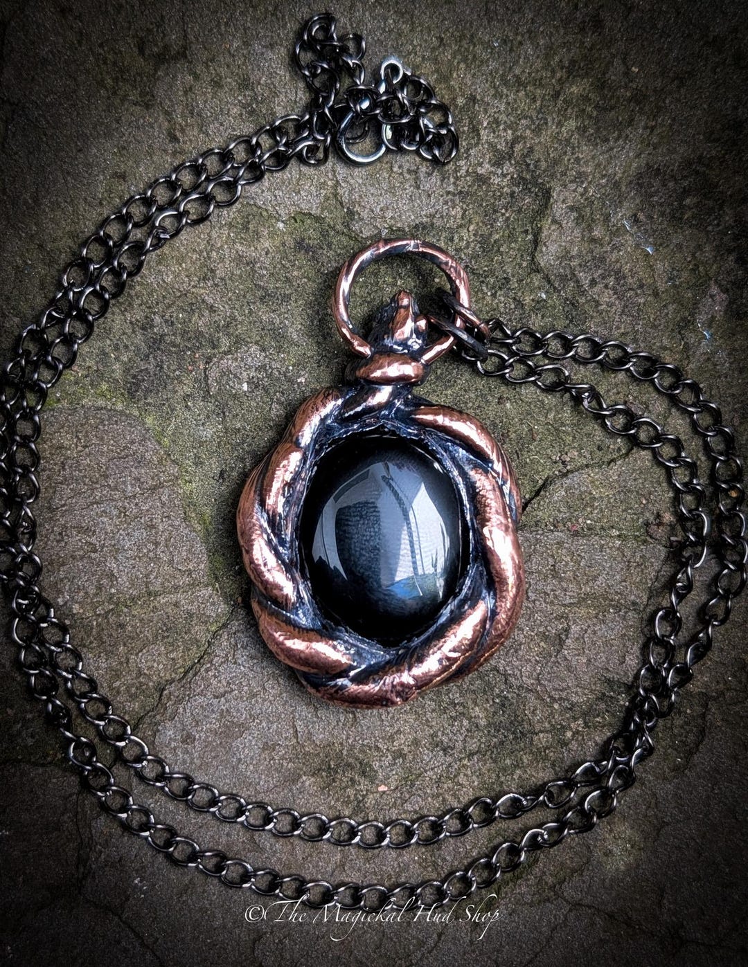 The Stable Dark Perfectly Polished Onyx With Hand Twisted Surround - Etsy