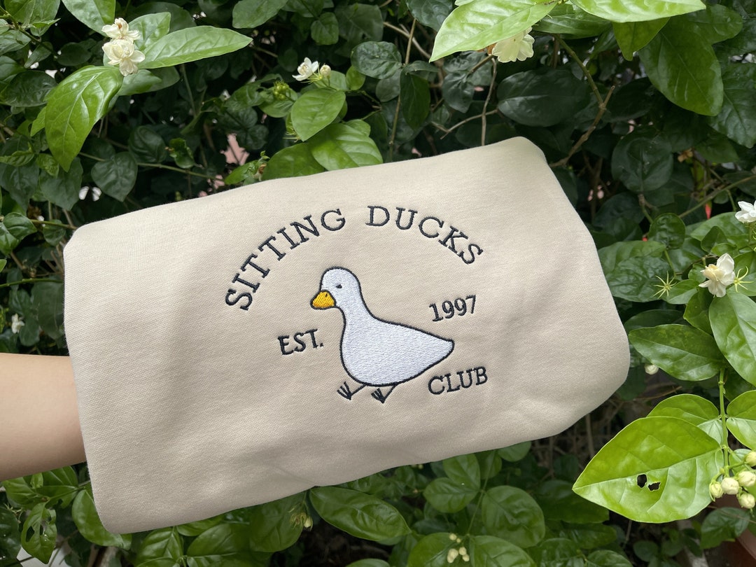 Sitting Ducks Club Embroidered Sweatshirt, Duck Shirt, Funny Shirt ...