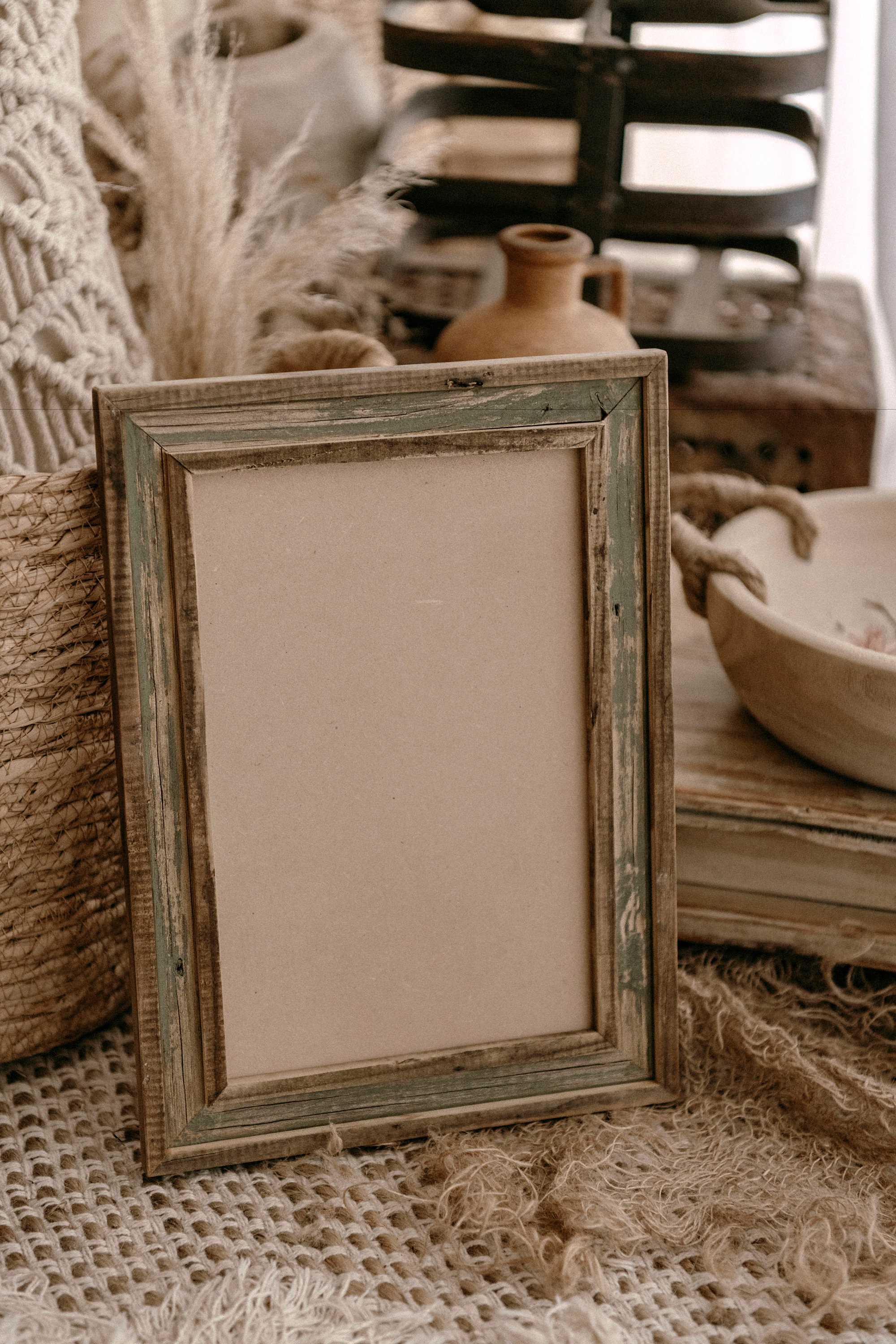 Rustic Farmhouse Recycled Wood Picture Frame 10x6.5 Inches Size - Etsy