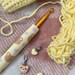 Pastel Yellow Teddy Bear Crochet Hook | Cute Handmade Ergonomic Custom ...
