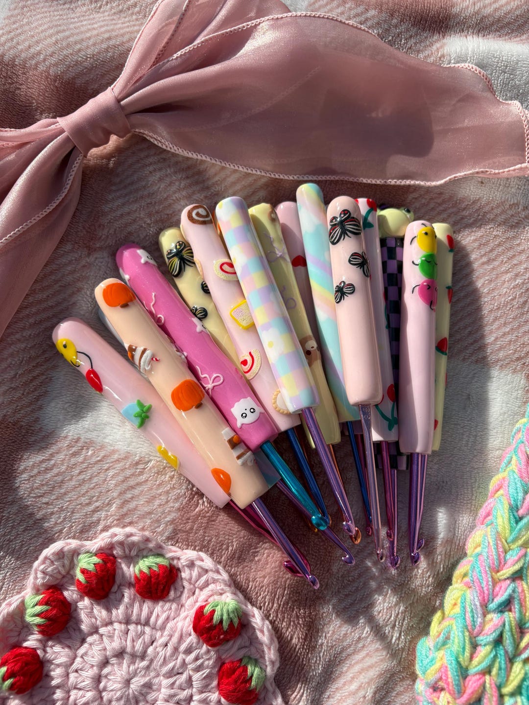 READY-MADE Handmade Ergonomic Polymer Clay Crochet Hooks - Etsy