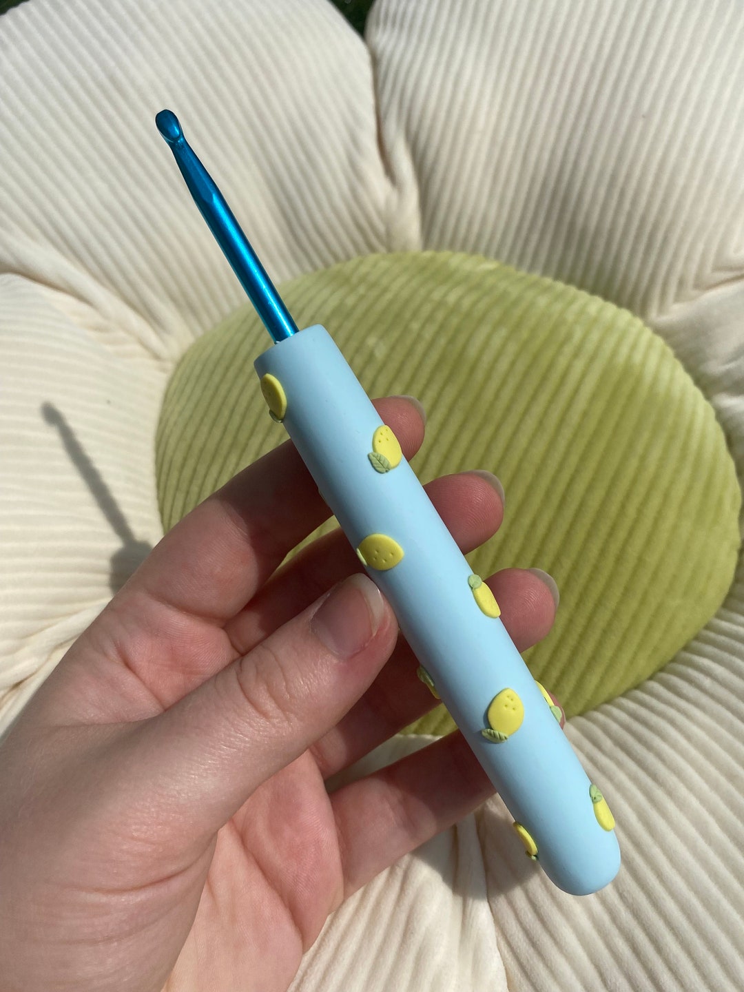 MADE TO ORDER Baby Blue Lemon Crochet Hook Fruity Crochet Hook Polymer ...