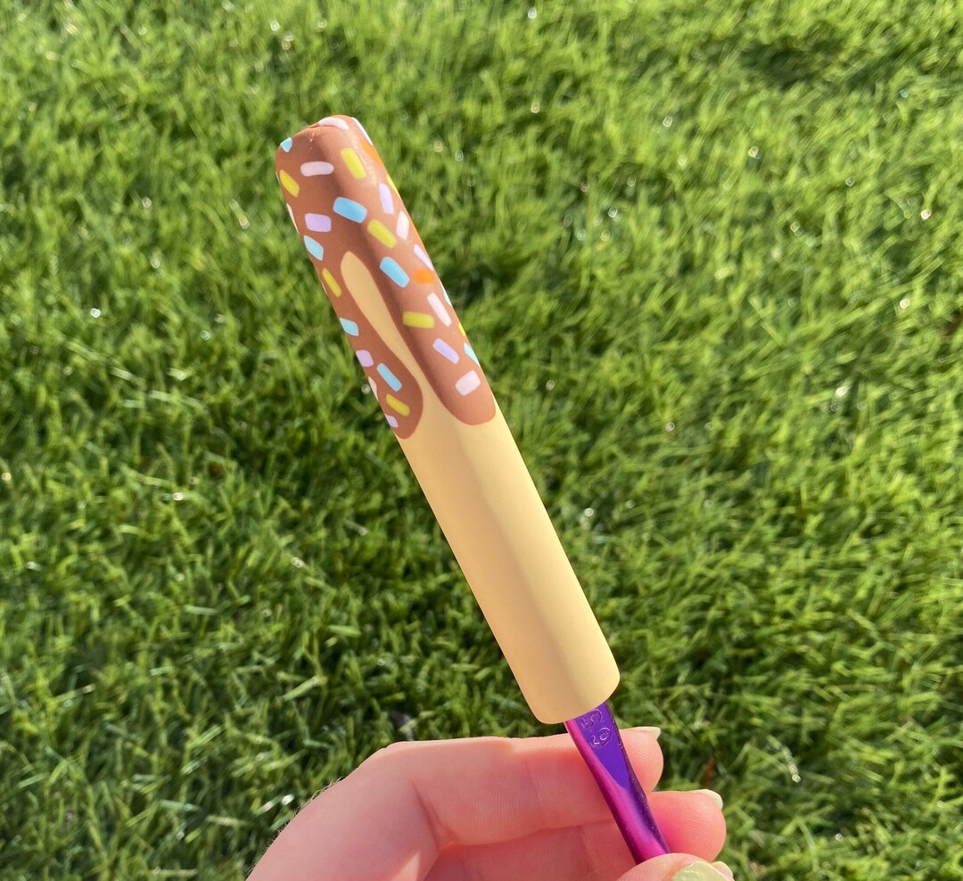 Chocolate Sprinkled Donut Crochet Hook | Cute Ergonomic Polymer Clay ...