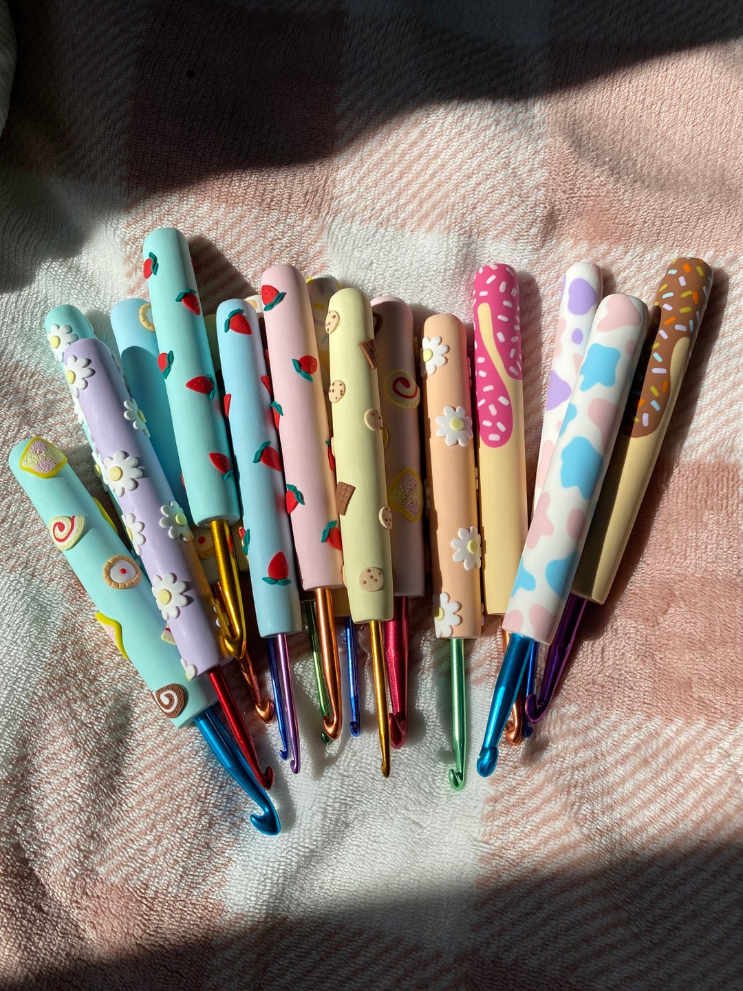 READY-MADE Handmade Ergonomic Polymer Clay Crochet Hooks - Etsy Canada