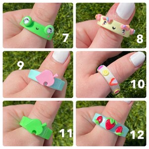 Handmade Polymer Clay Ring Clay Rings Cute Ring Polymer Clay Chunky ...