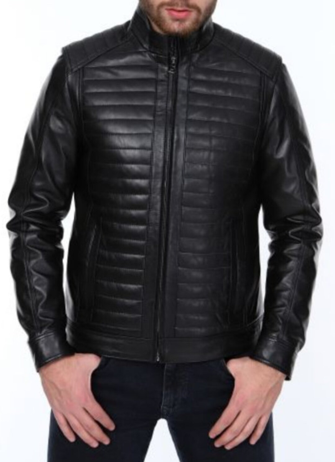 Men's Sport Leather Jacket - Etsy