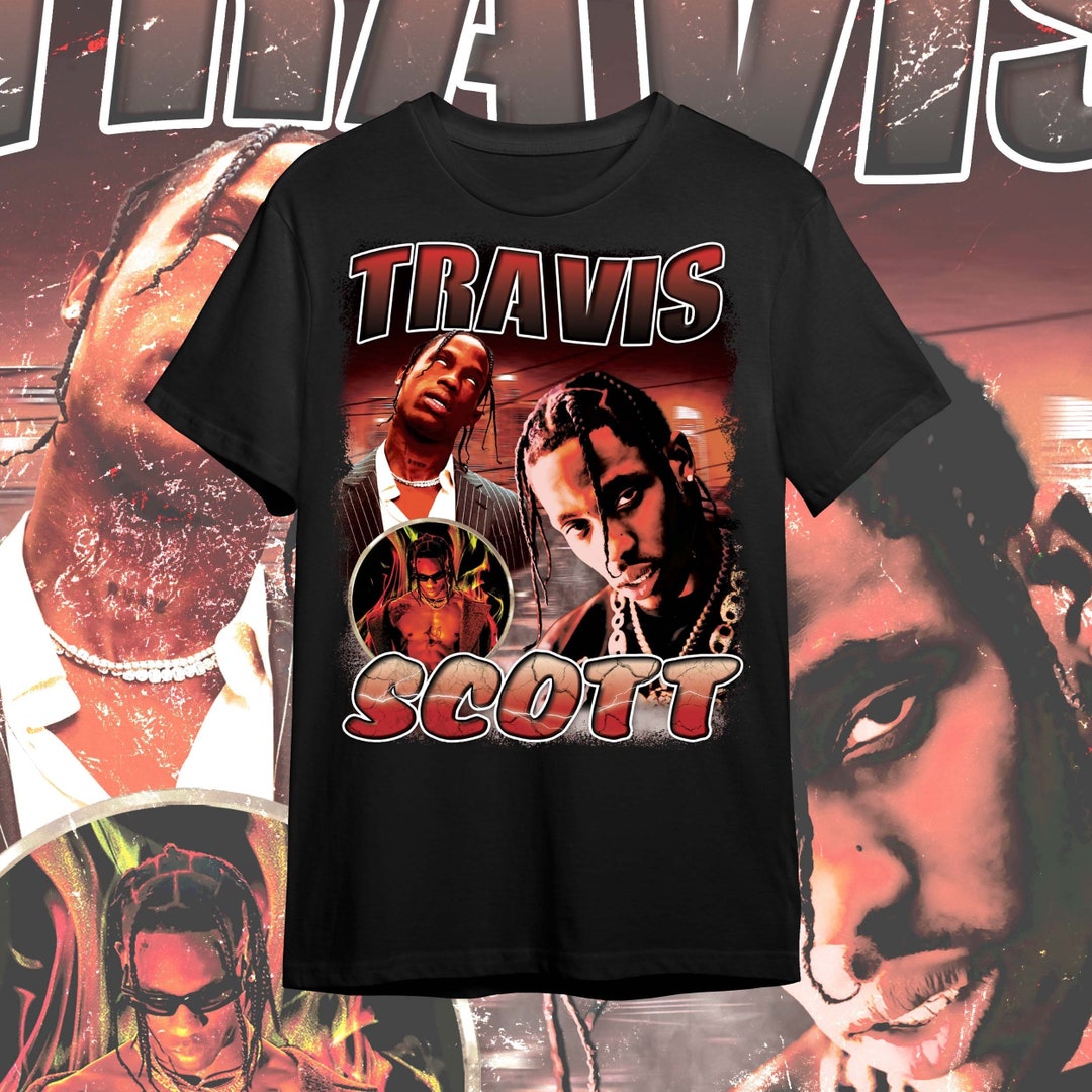 Travis Scott Bootleg Shirt png, 90s Style Printable Rap Tee Shirt ...