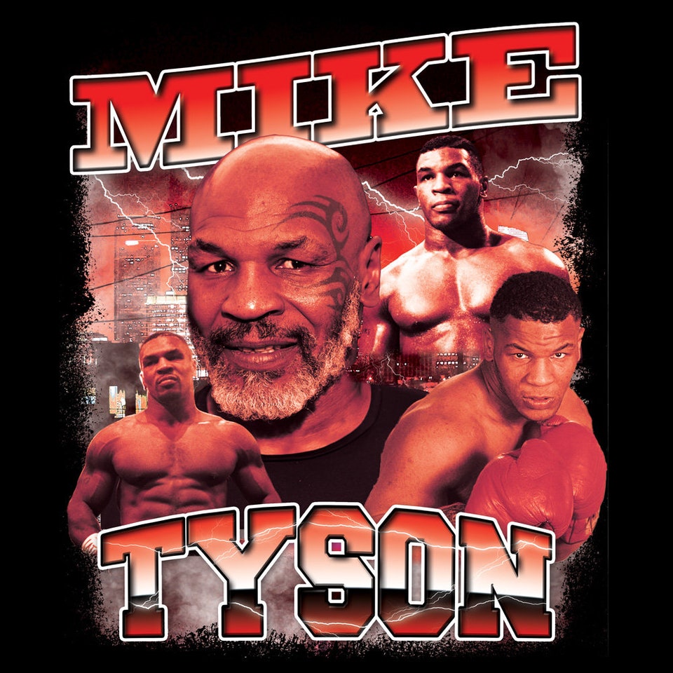 Mike Tyson Bootleg Shirt png, Printable 90s vintage t-shirt sold by ...