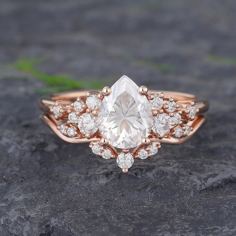 Engagement Ring Set - Etsy