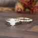 14K Rose Gold Wedding Ring Set Oval Moissanite Engagement Ring - Etsy
