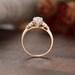 14K Rose Gold Wedding Ring Set Oval Moissanite Engagement Ring - Etsy