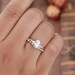 14K Rose Gold Wedding Ring Set Oval Moissanite Engagement Ring - Etsy