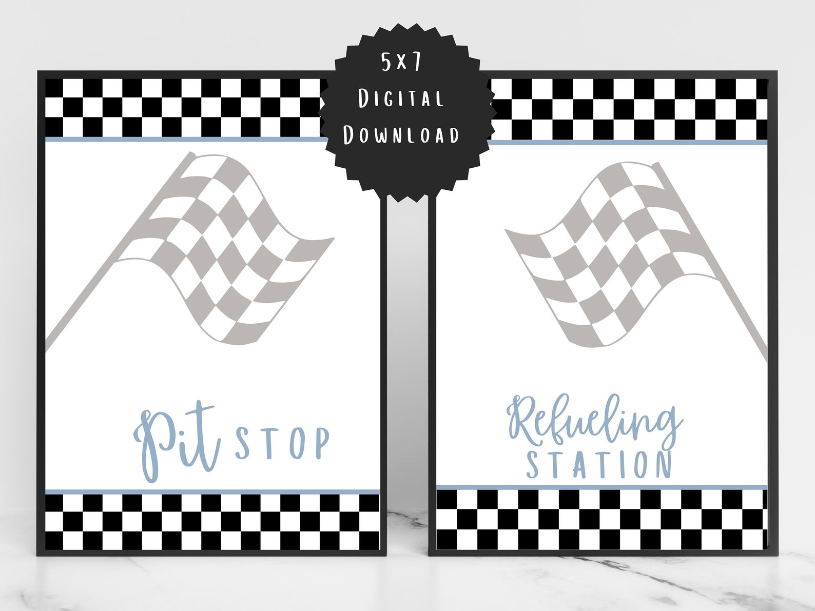 Pit Stop Table Sign, Refueling Station Sign, Race Car Decorations, Food ...