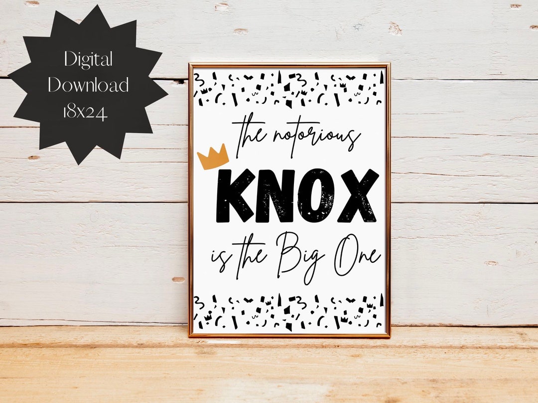 The Notorious One Birthday Sign, Notorious, Customizable Digital ...