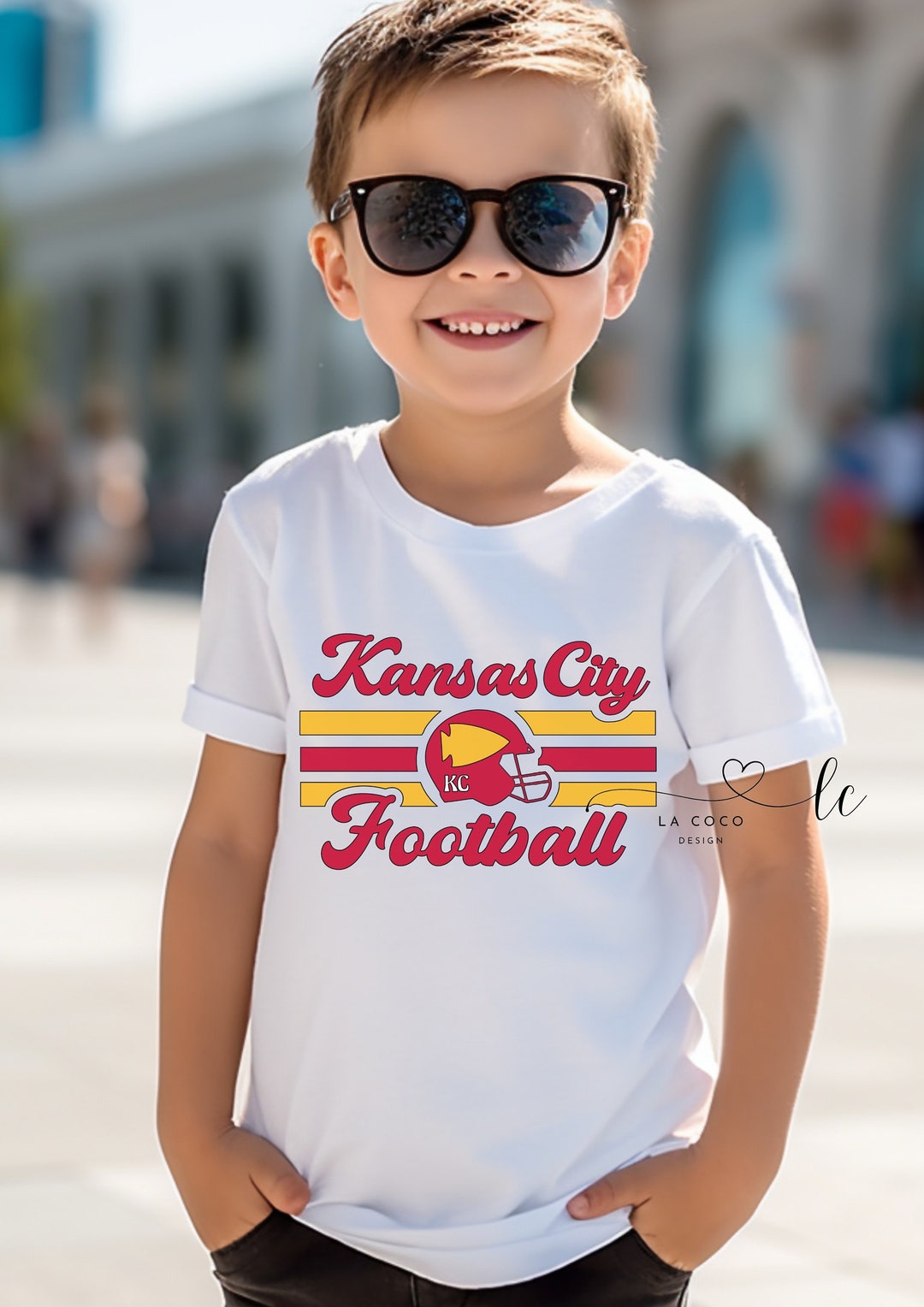 Kids Kansas City Football Shirt, Youth Chiefs T-shirt, Retro KC Tee ...