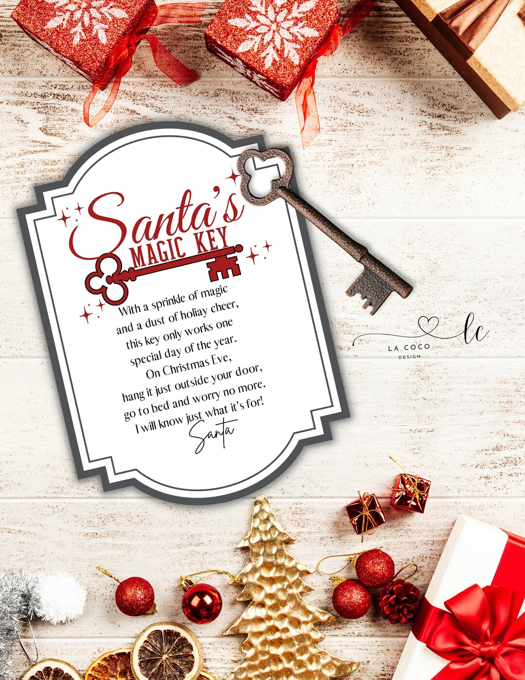 Santa's Magic Key Printable, Christmas Key From Santa Claus, Santa's ...