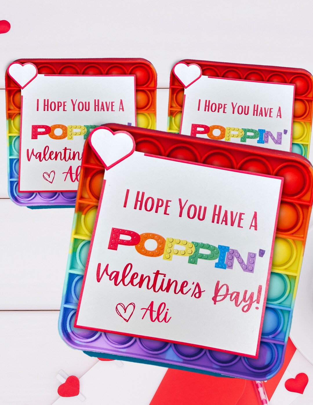 Pop It Valentines Day Card, Kids Valentine Card, School Valentines ...