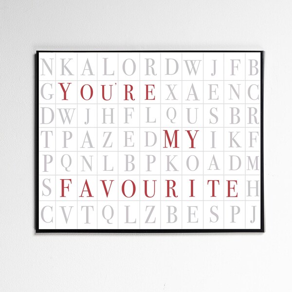 Family Crossword Poster - Etsy