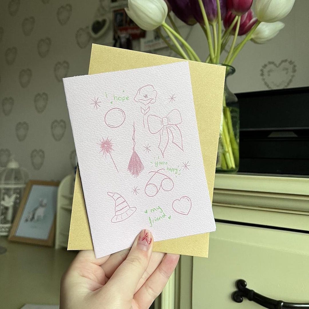 Elphaba and Glinda Wicked Illustration Card and Print | A5 | A6 - Etsy