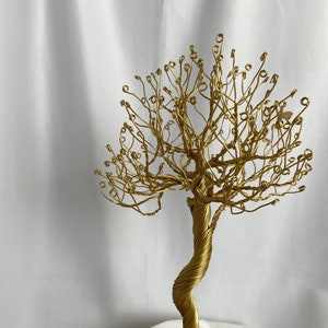 Gold Metal Wire Tree Sculpture - Etsy