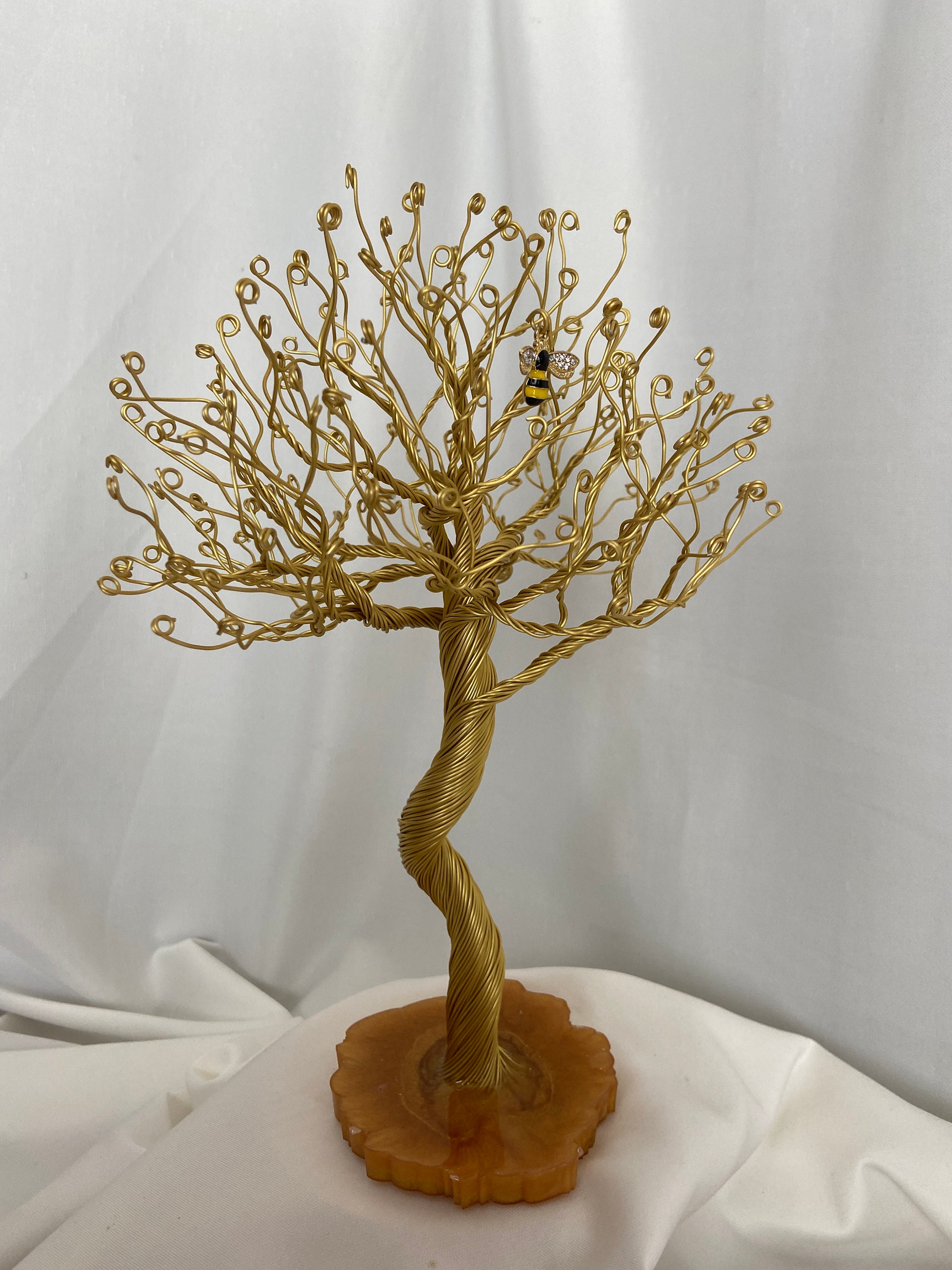 Gold Metal Wire Tree Sculpture - Etsy
