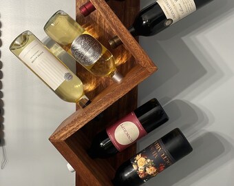 Rustic Farmhouse Wine Rack - Etsy