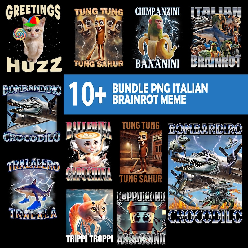 Italian brainrot card - Etsy Italia