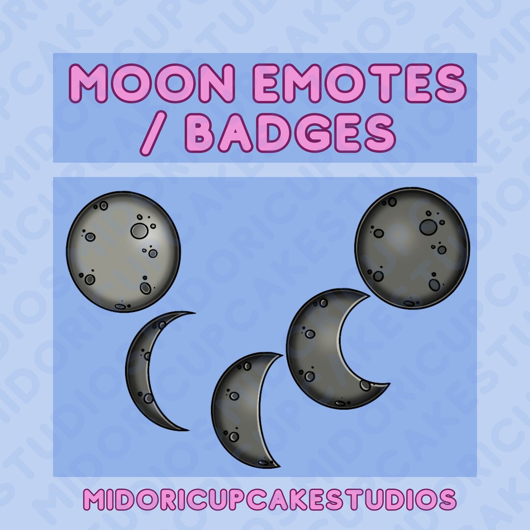 Moon Emote/badge Twitch Discord Witchy Gothic Lunar - Etsy