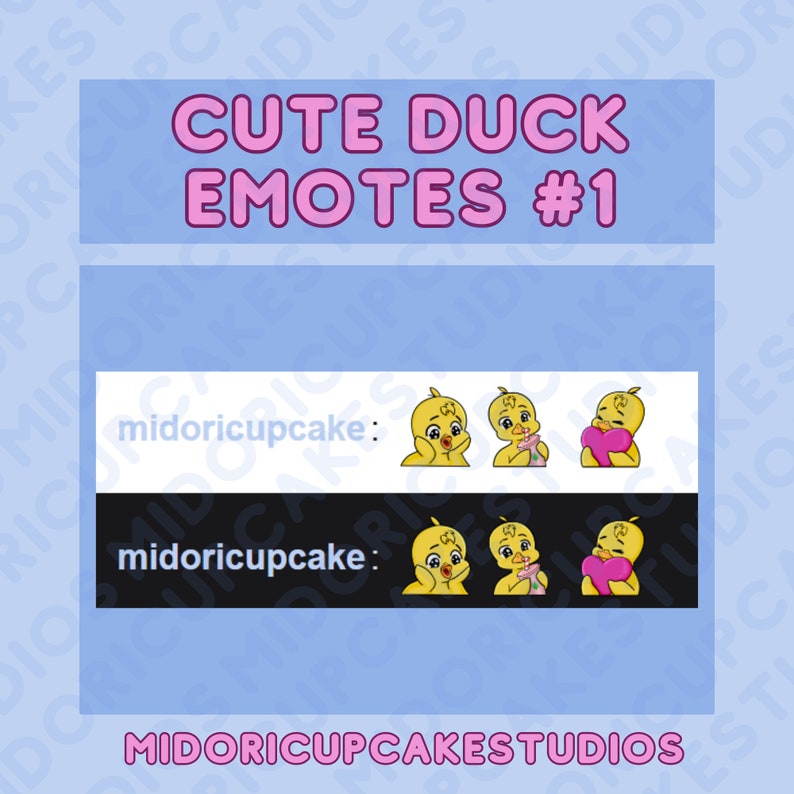 Cute Duck Emotes Twitch Discord Kawaii Quack Duckling Streamer - Etsy ...