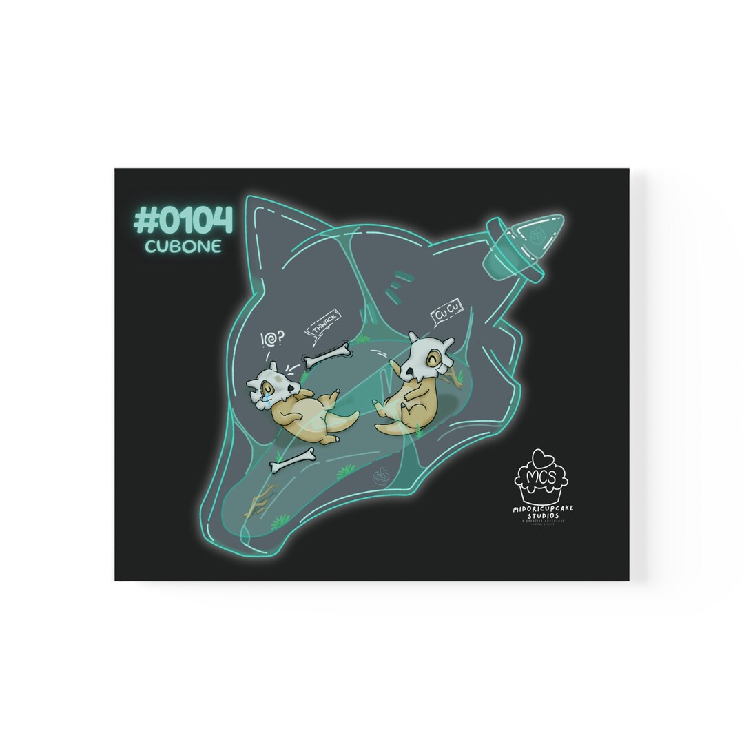 Unframed Cute Cubone Bottle Poster - Etsy