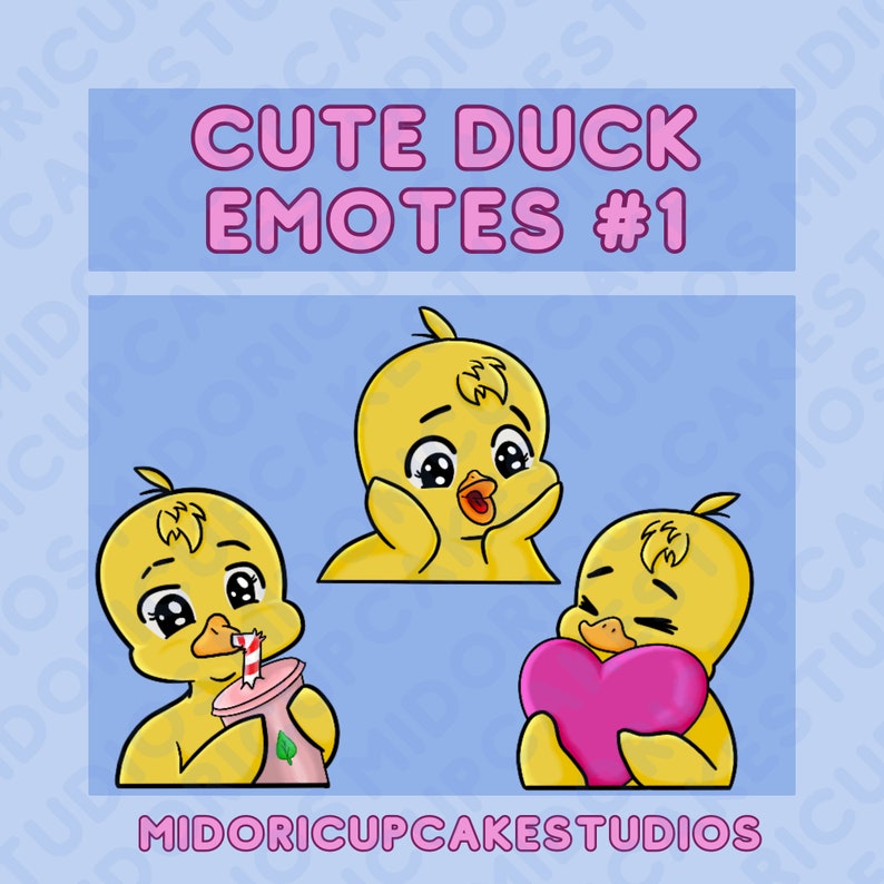 Cute Duck Emotes Twitch Discord Kawaii Quack Duckling Streamer - Etsy ...