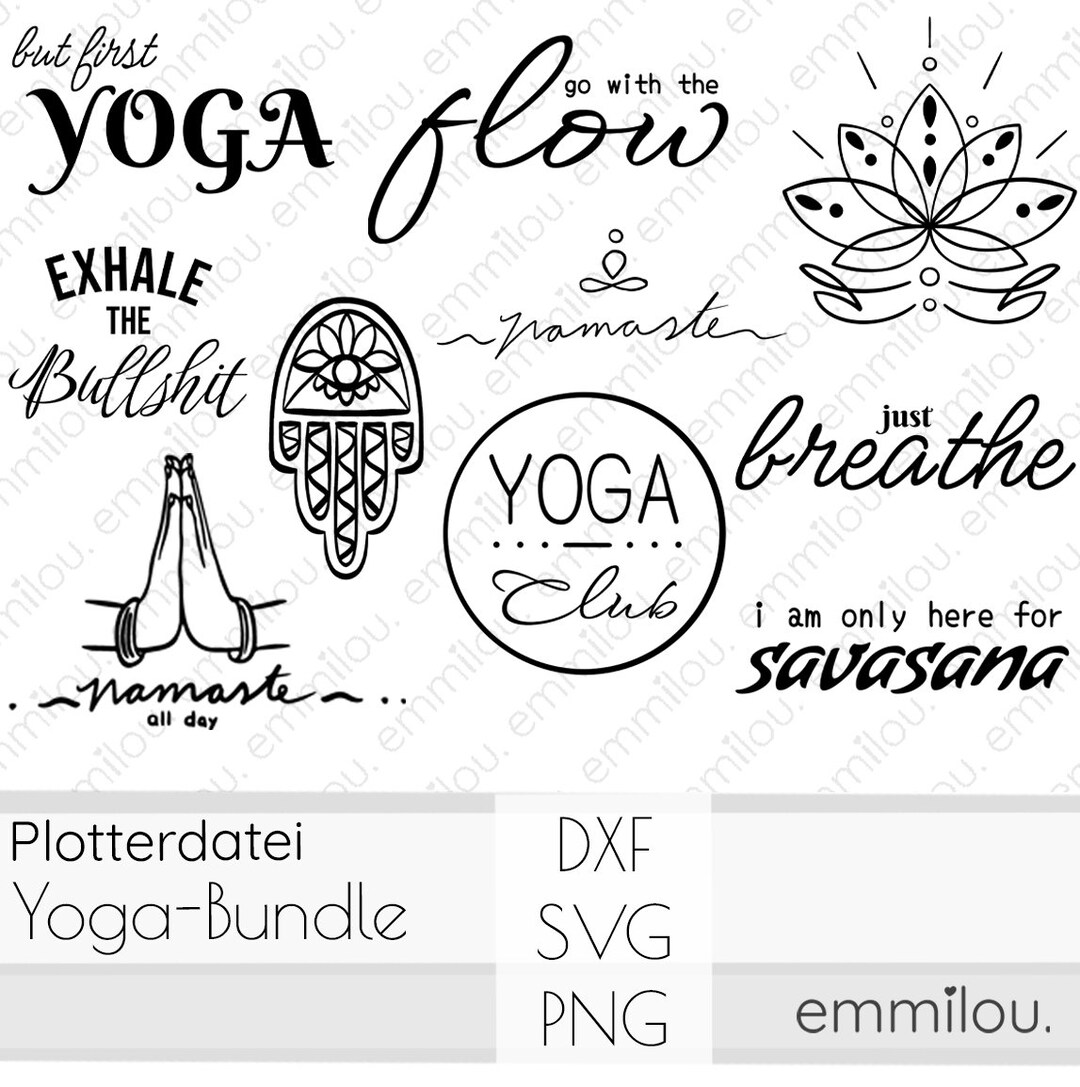Plotter File YOGA Bundle - Etsy