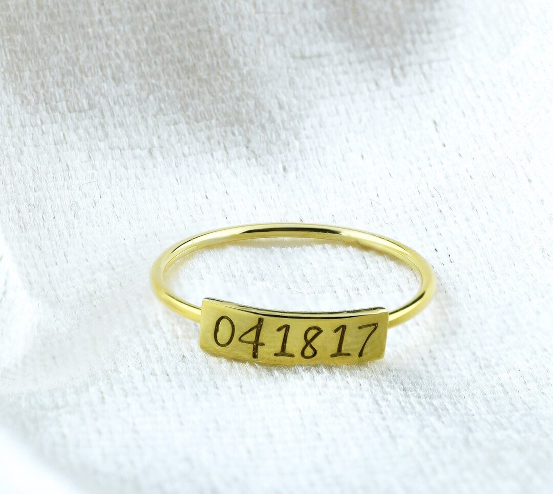 Custom Initials Stacking Rings,number Plate Rings,handmade Custom ...