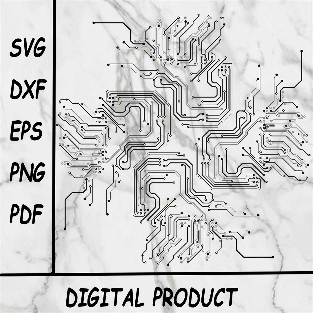 Circuit SVG, Circuit PNG, Circuit DXF, Circuit Pdf Digital Product ...